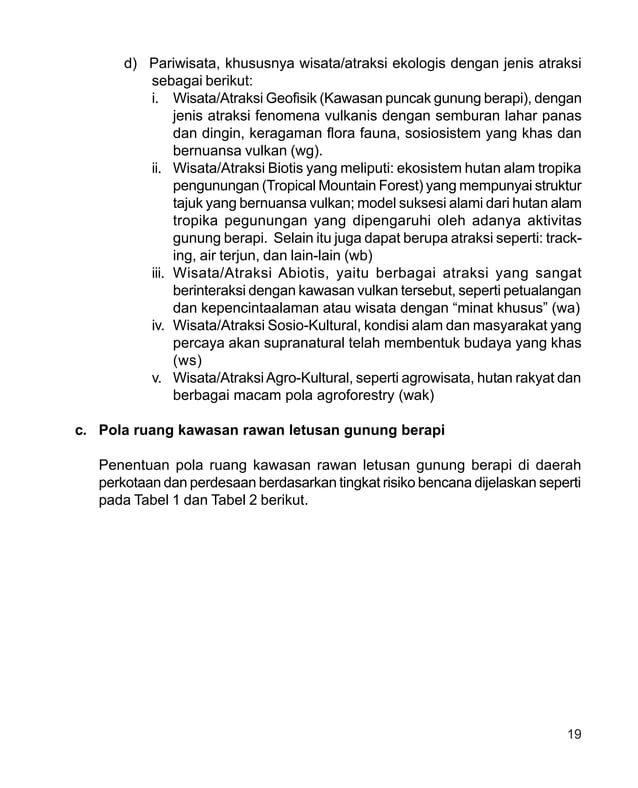 Pedoman penataan ruang kawasan rawan letusan gunung berapi dan kawasan rawan gempa bumi | PDF