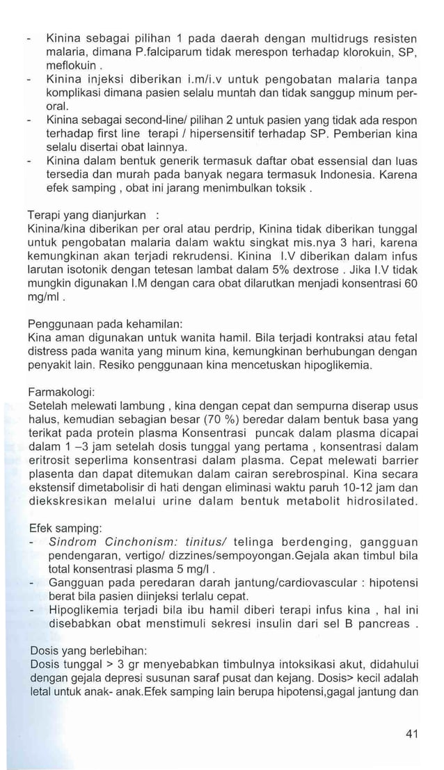 Pedoman penatalaksana kasus malaria di indonesia depkes ri 2008 | PDF
