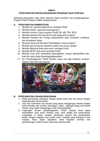 Pedoman Pengelolaan PAUD Terpadu | DOCX