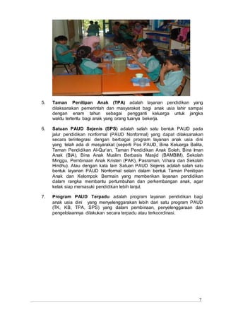 Pedoman Pengelolaan PAUD Terpadu | DOCX