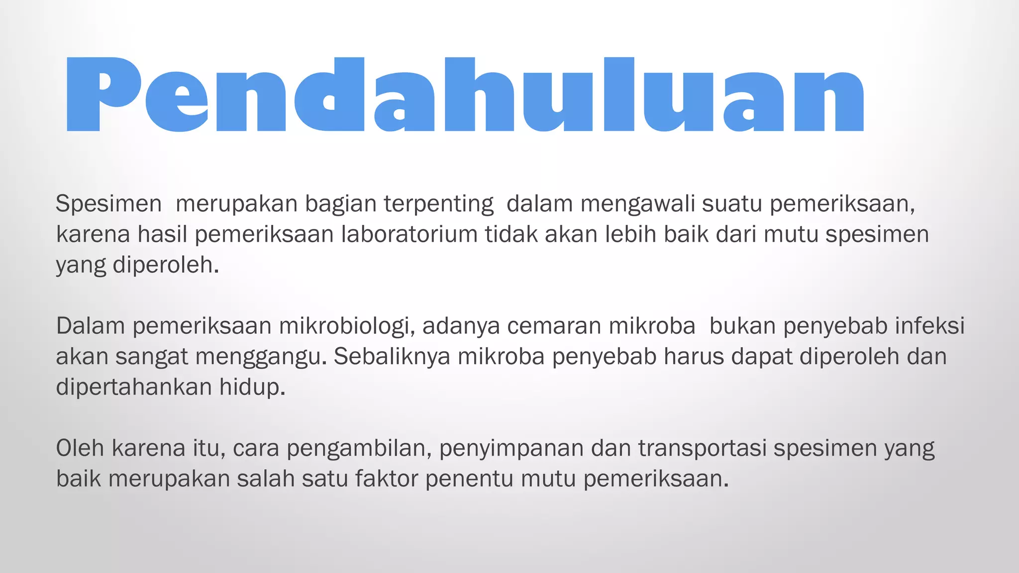 Pedoman Pengelolaan Spesimen Untuk Laboratorium Mikrobiologi Klinik | PPT