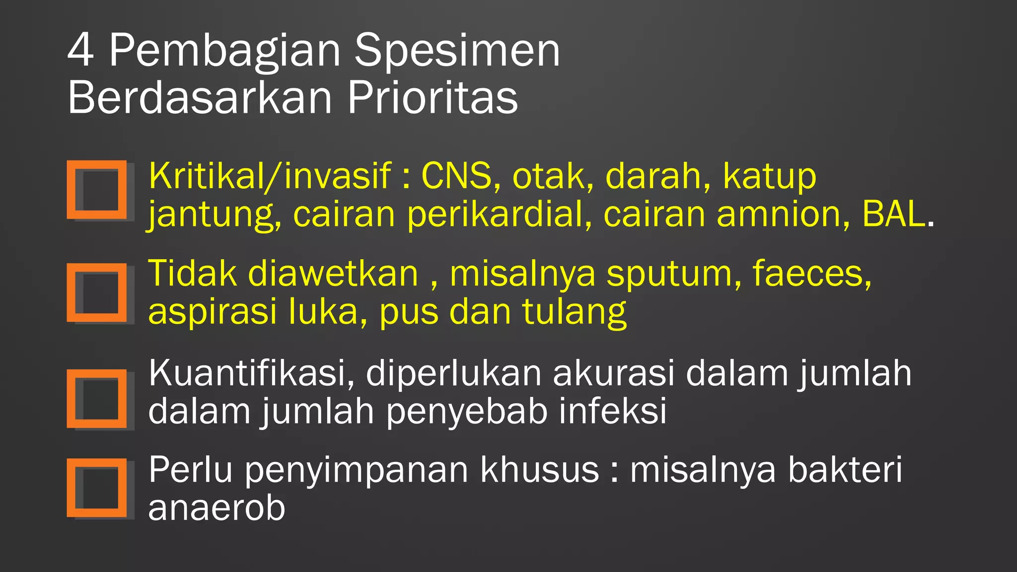 Pedoman Pengelolaan Spesimen Untuk Laboratorium Mikrobiologi Klinik | PPT