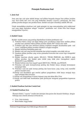 Pedoman pengembangan soal uji cbt farmasi | PDF