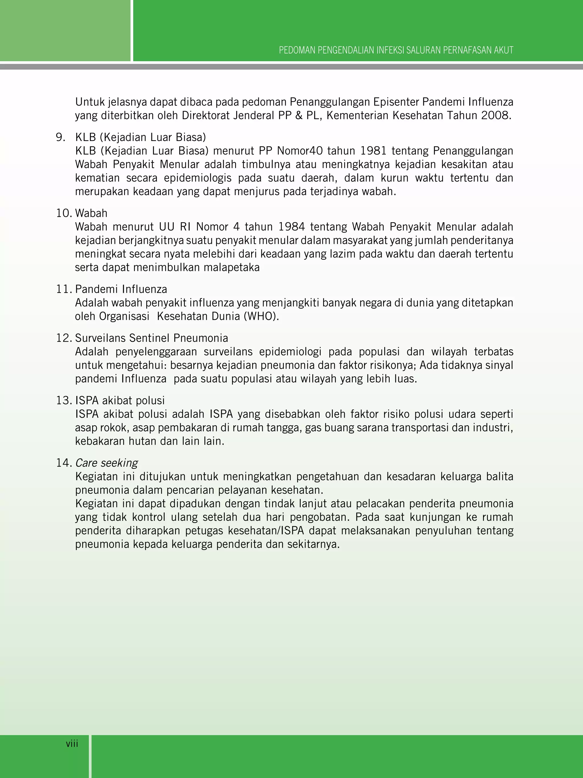 Pedoman pengendalian ispa | PDF