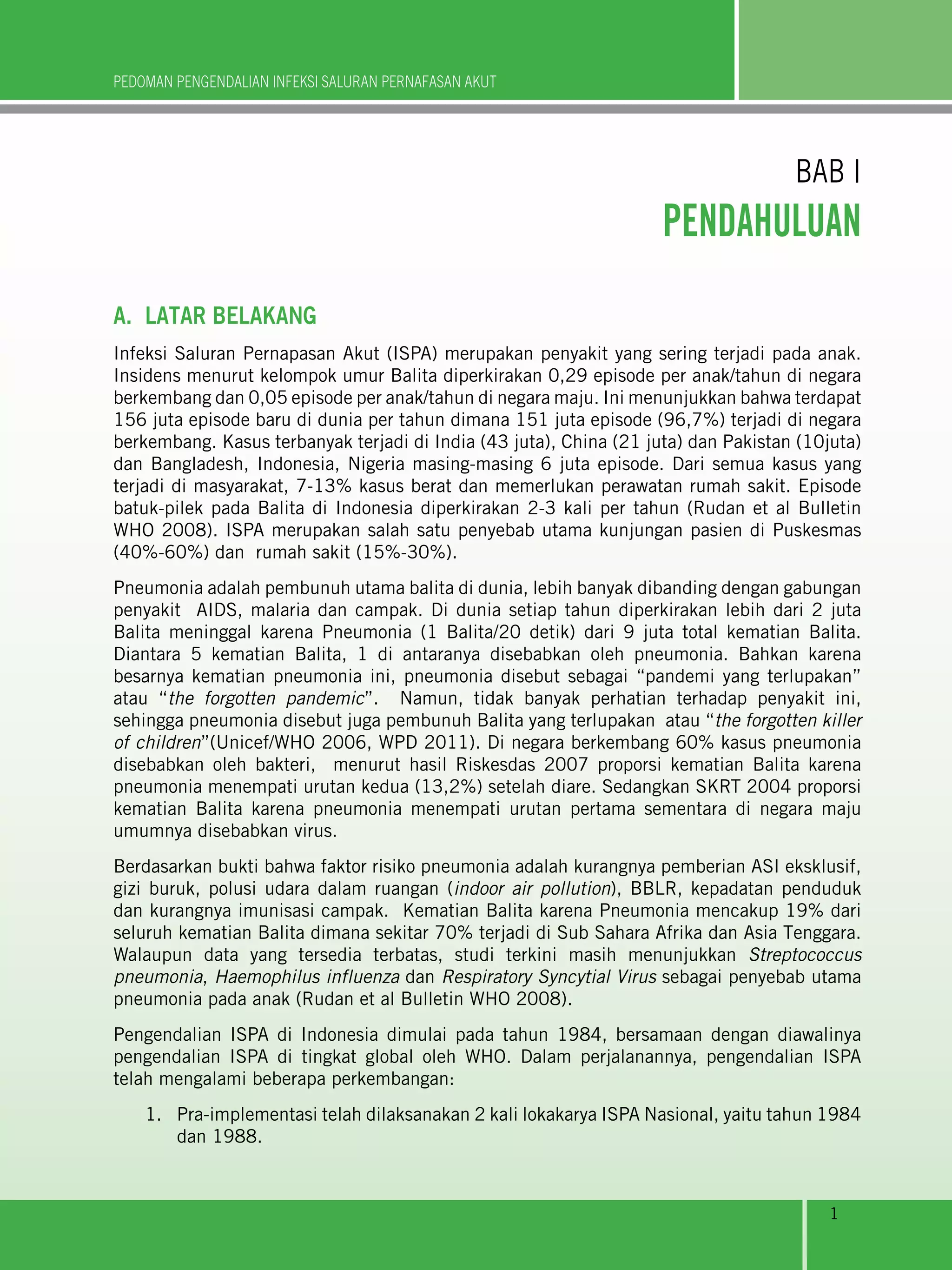 Pedoman pengendalian ispa | PDF