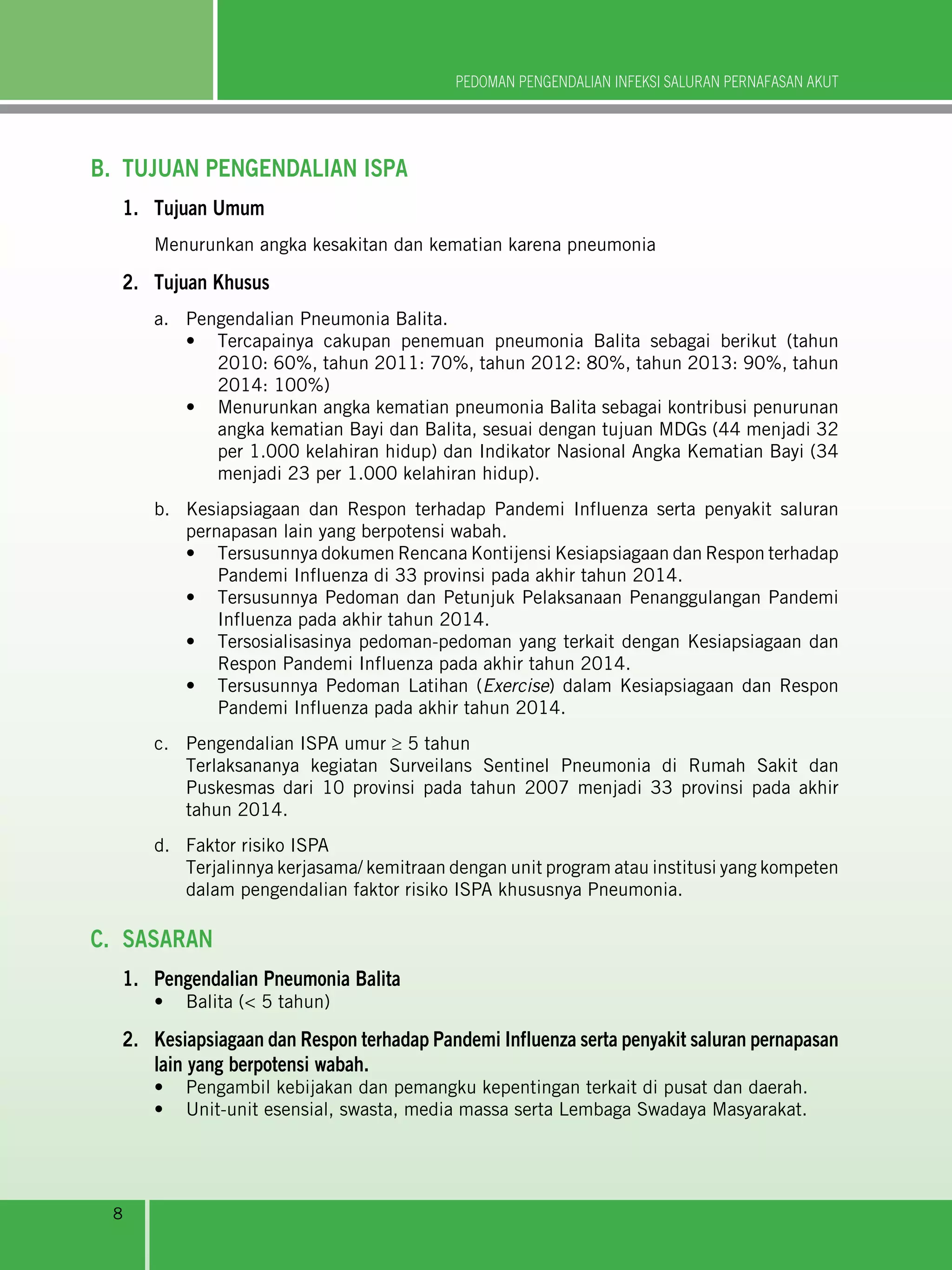 Pedoman pengendalian ispa | PDF