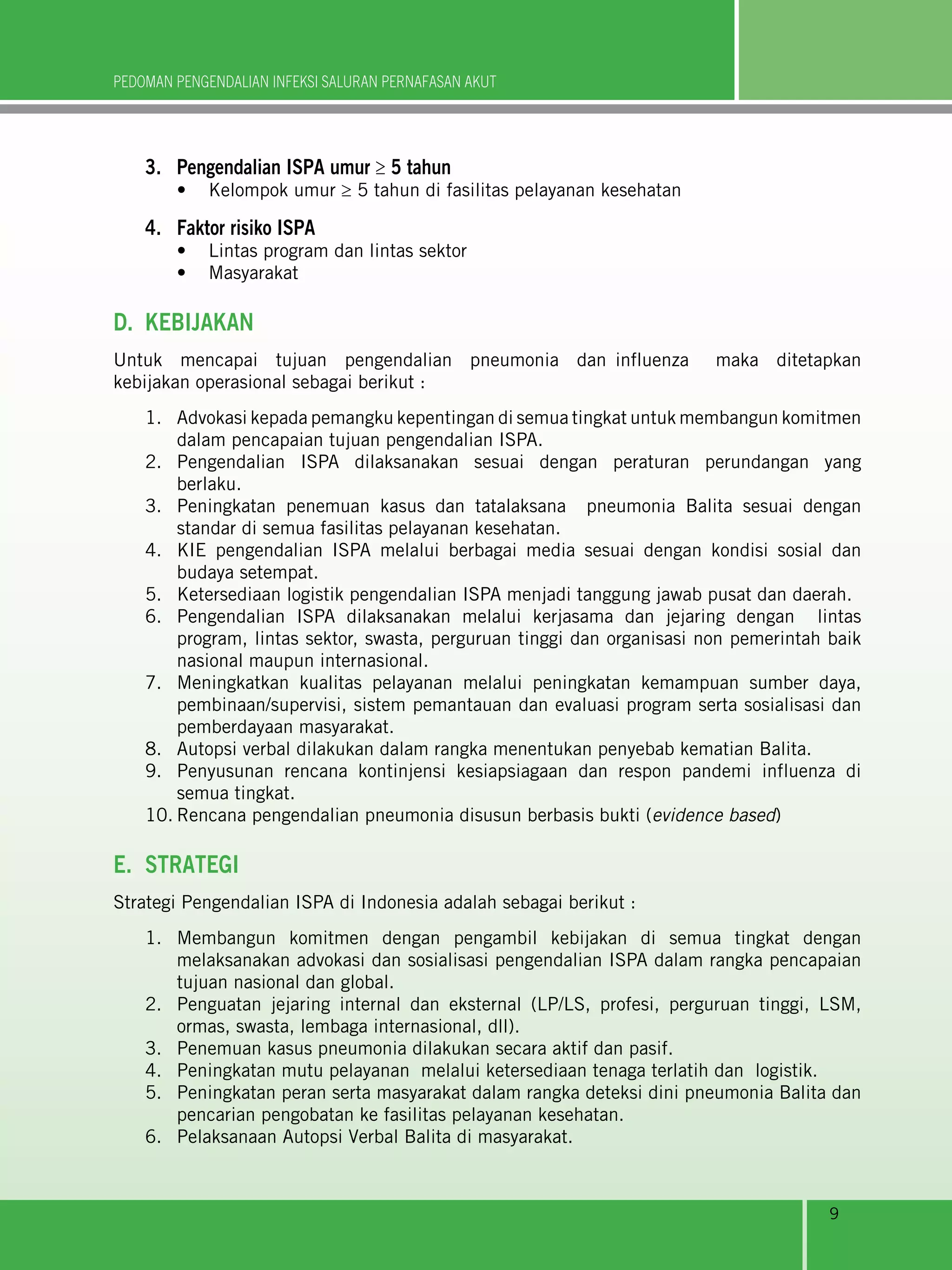 Pedoman pengendalian ispa | PDF