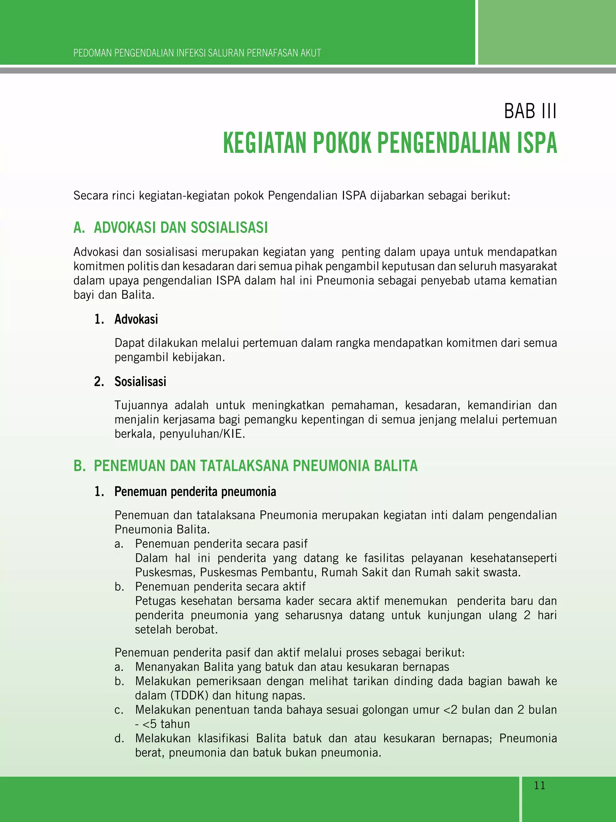 Pedoman pengendalian ispa | PDF