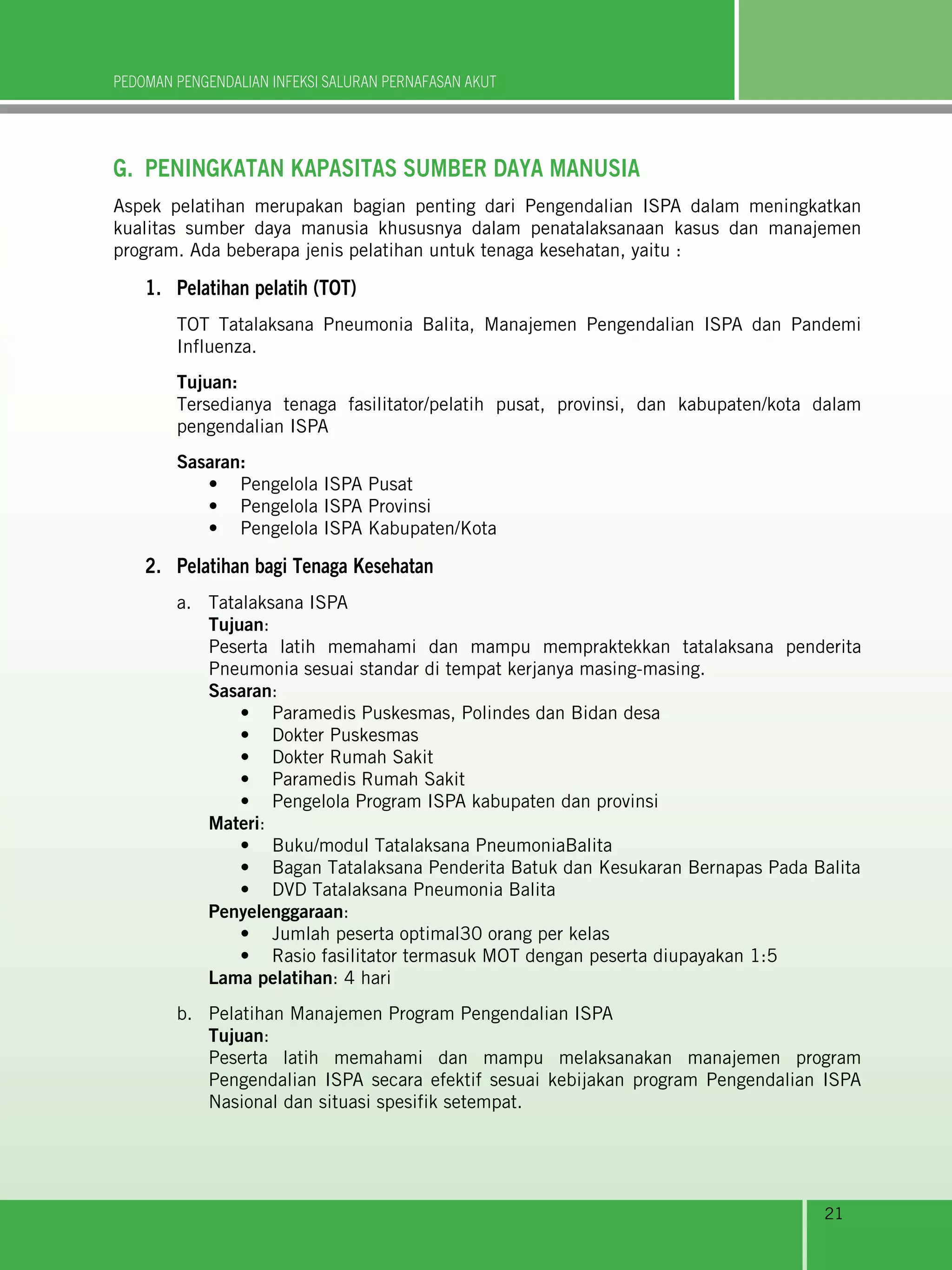 Pedoman pengendalian ispa | PDF