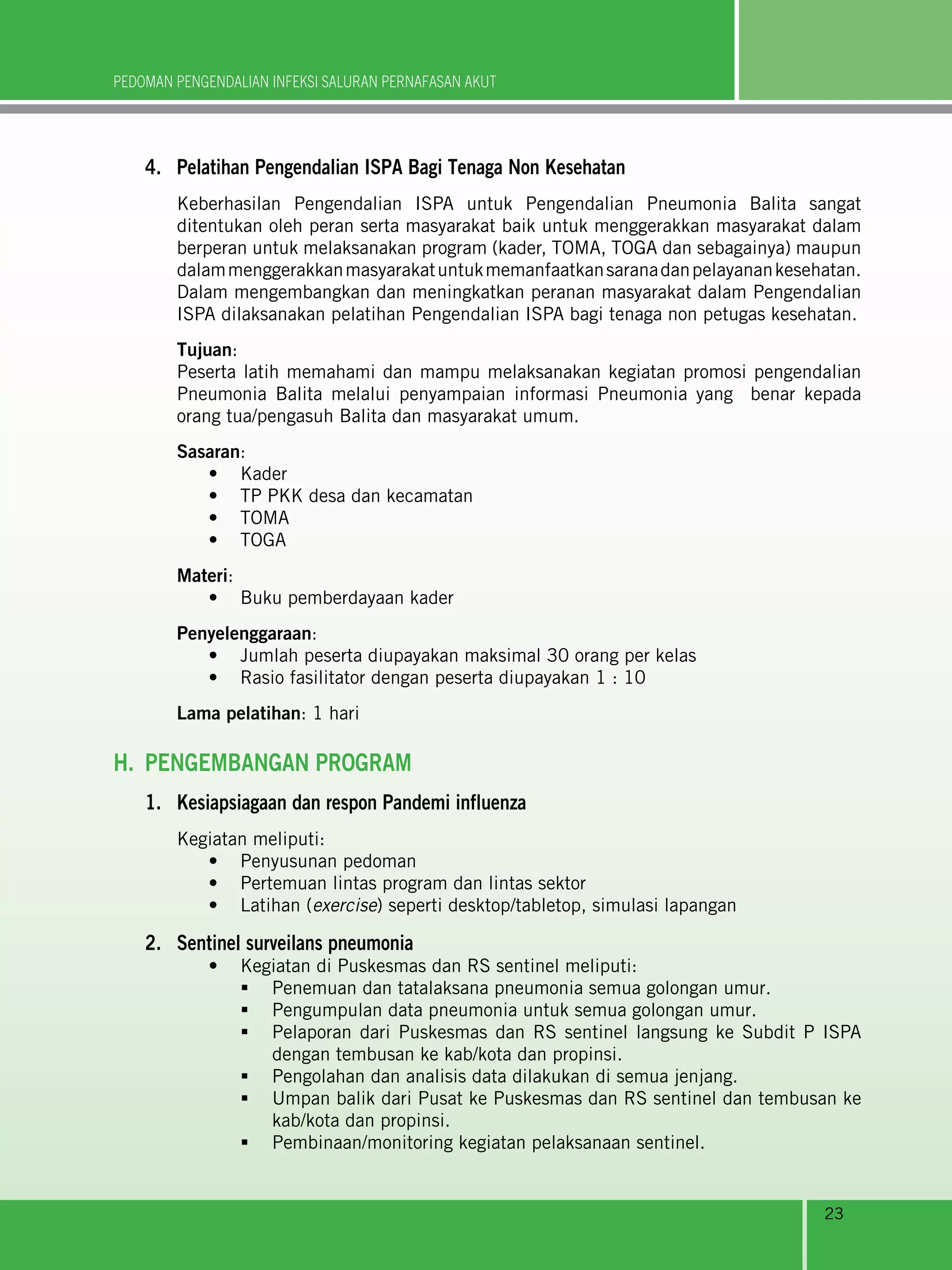 Pedoman pengendalian ispa | PDF