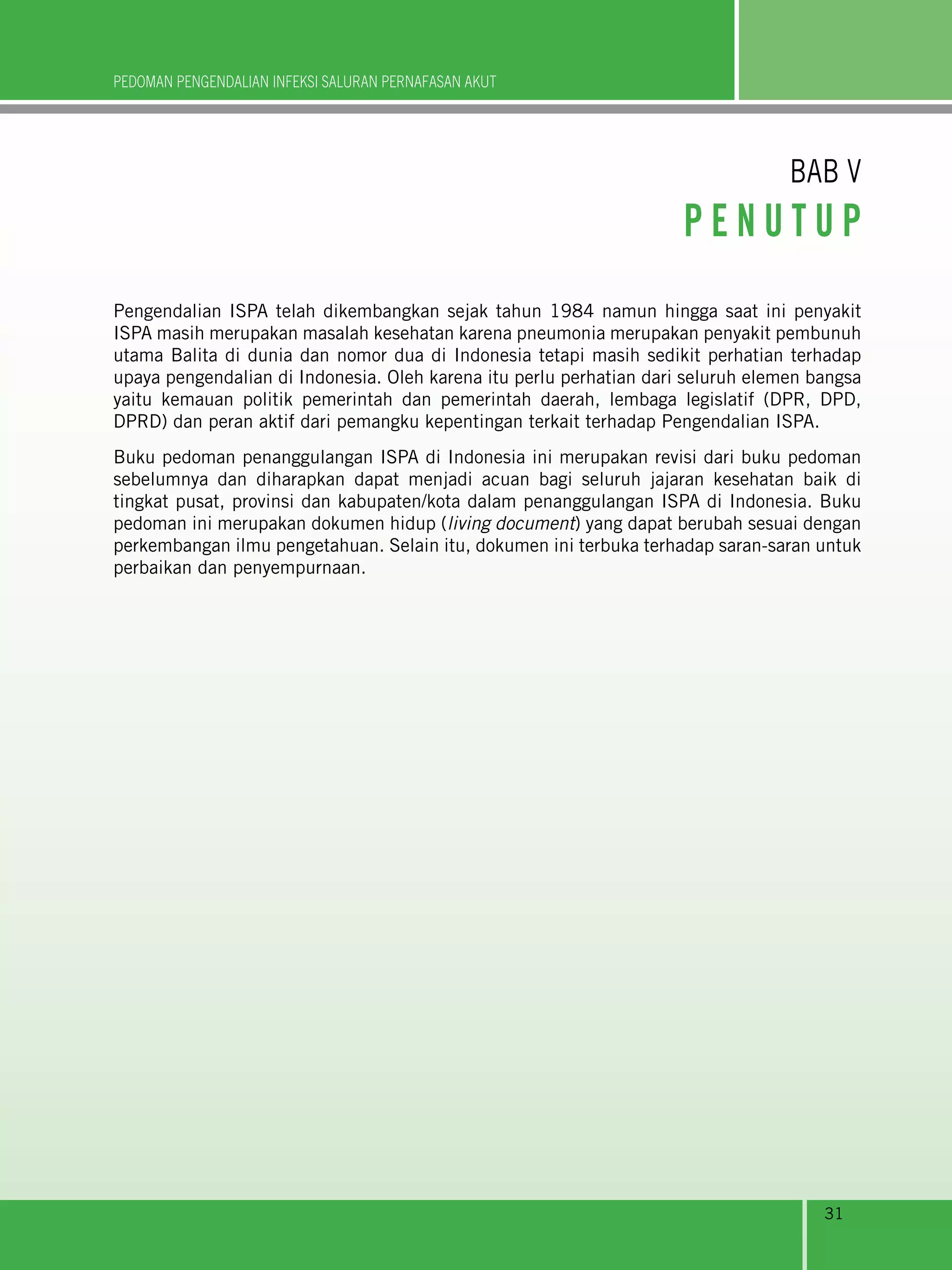 Pedoman pengendalian ispa | PDF