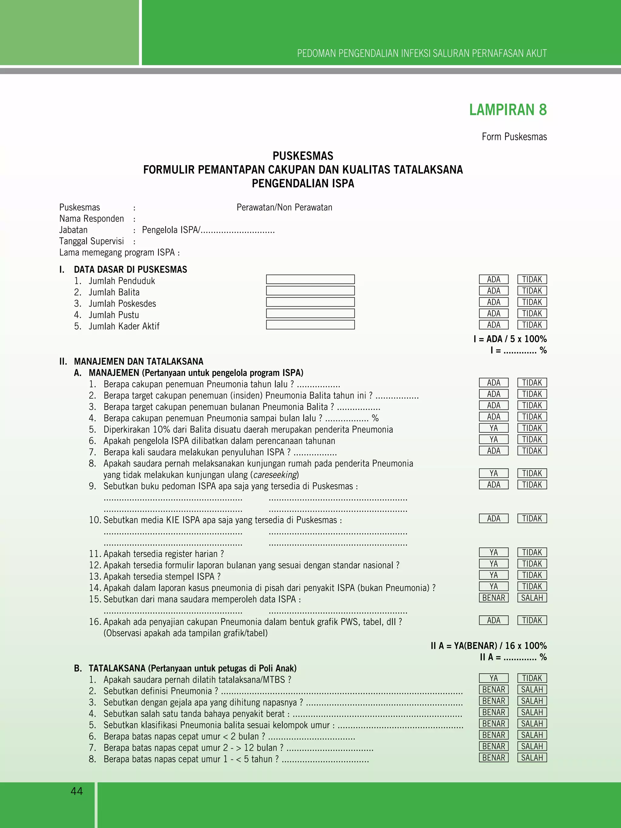 Pedoman pengendalian ispa | PDF