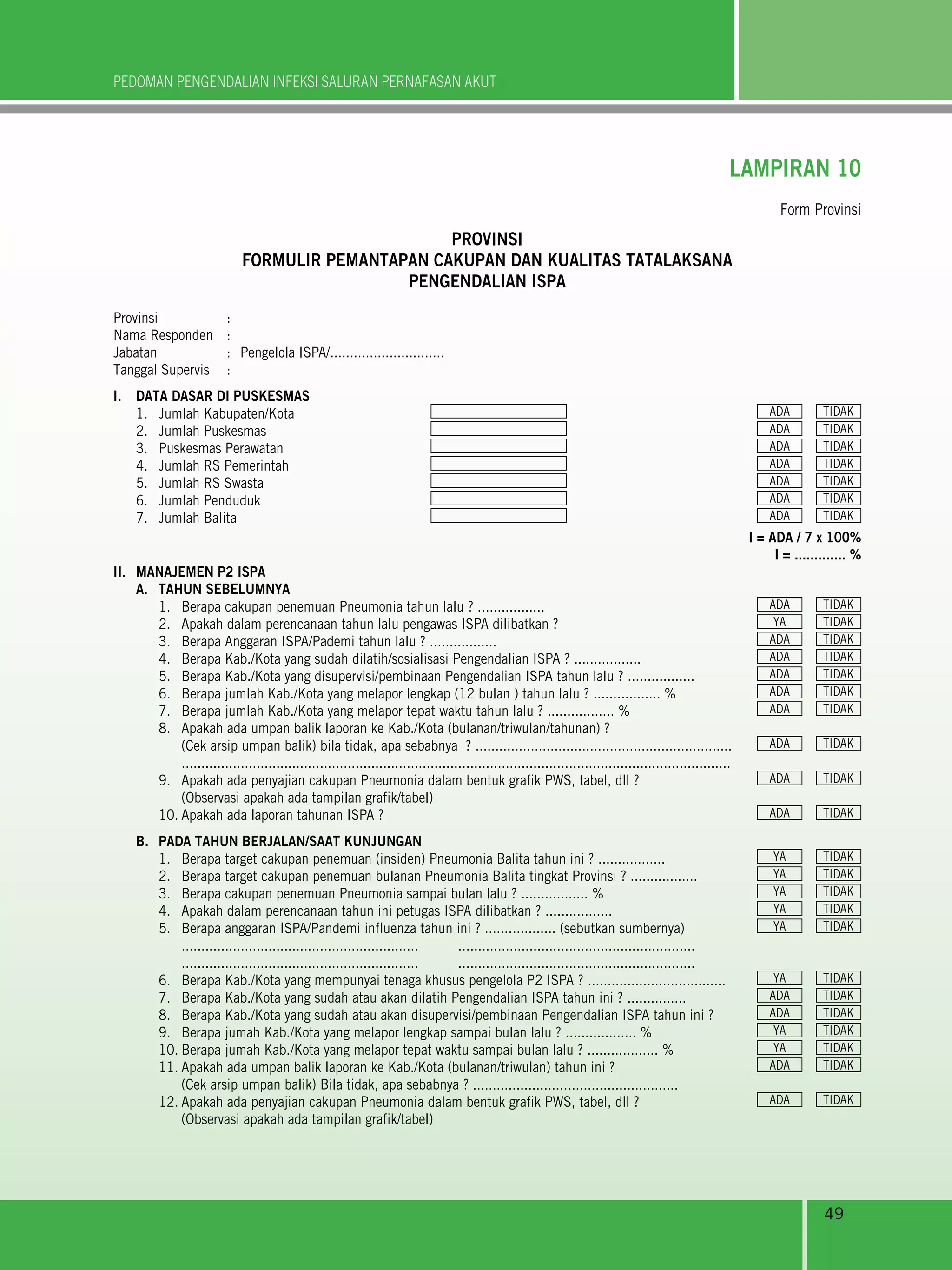 Pedoman pengendalian ispa | PDF