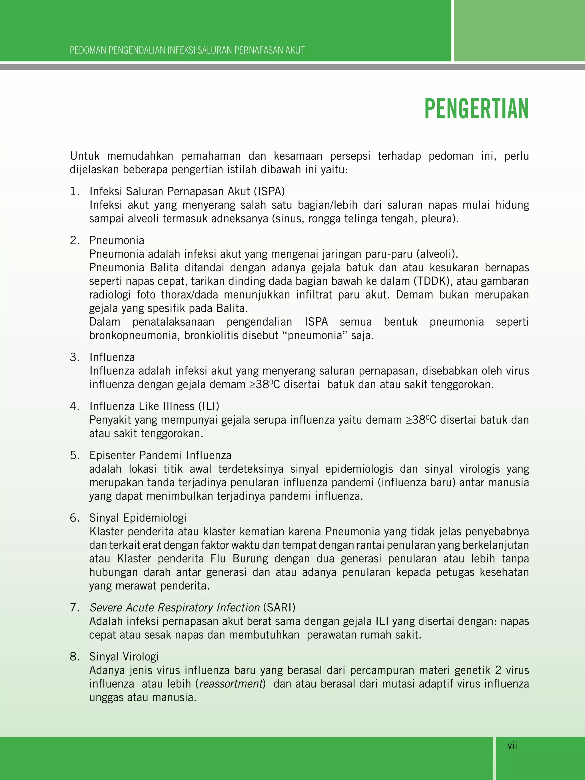 Pedoman pengendalian ispa | PDF