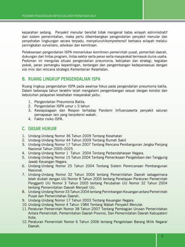 Pedoman pengendalian ispa | PDF