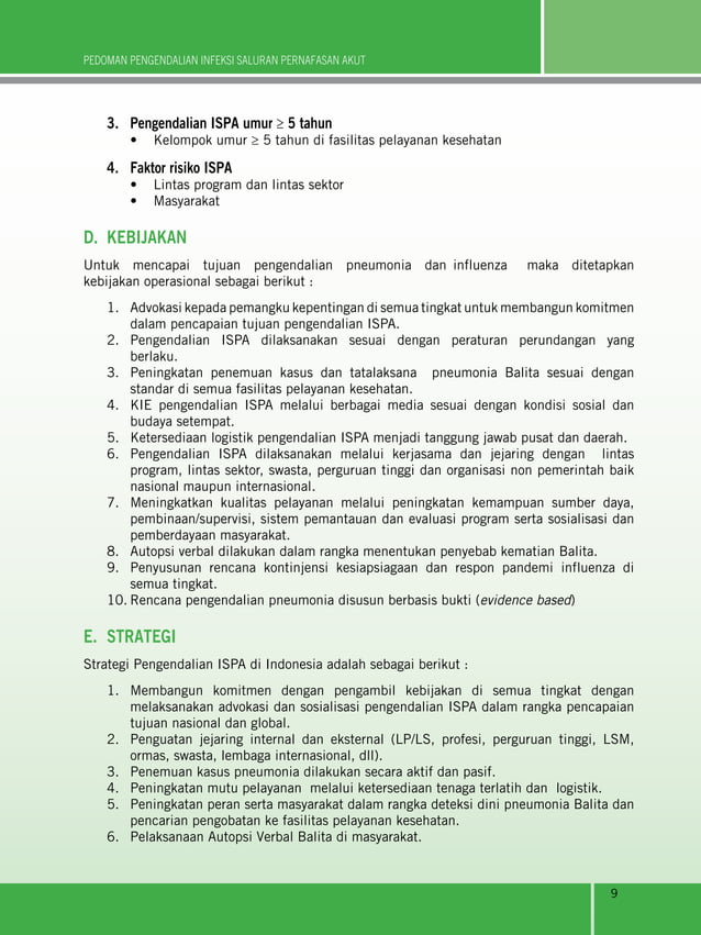 Pedoman pengendalian ispa | PDF