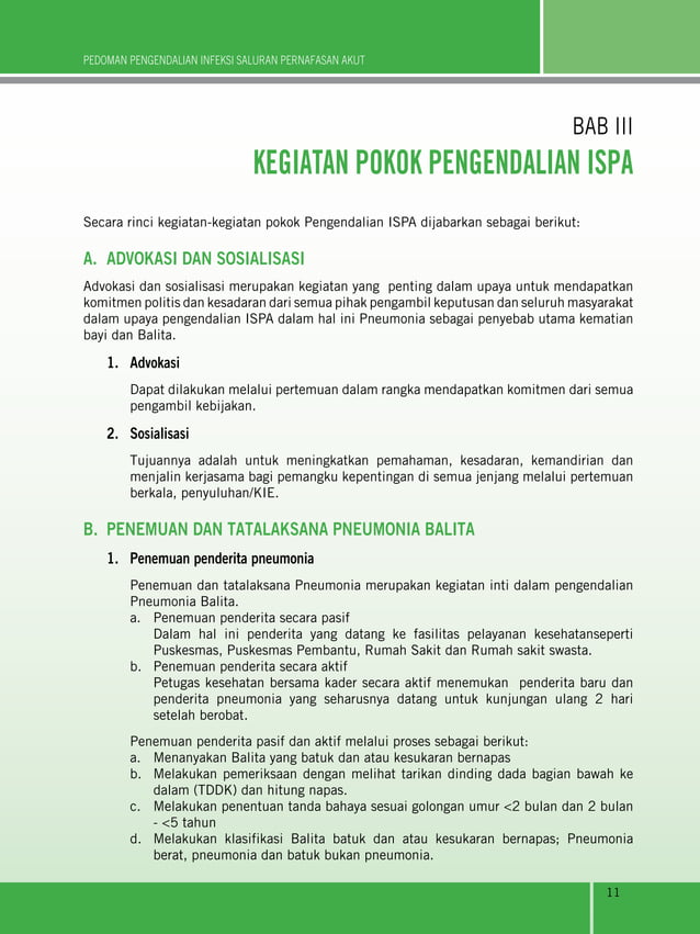 Pedoman pengendalian ispa | PDF