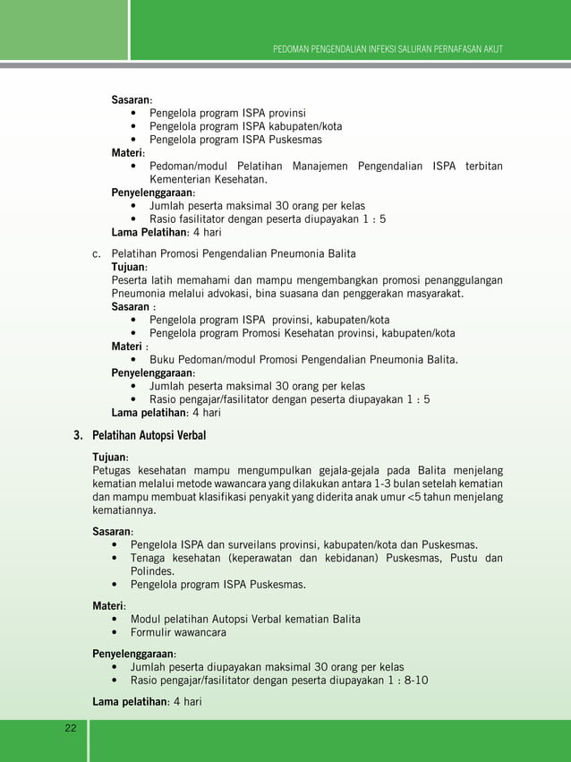 Pedoman pengendalian ispa | PDF