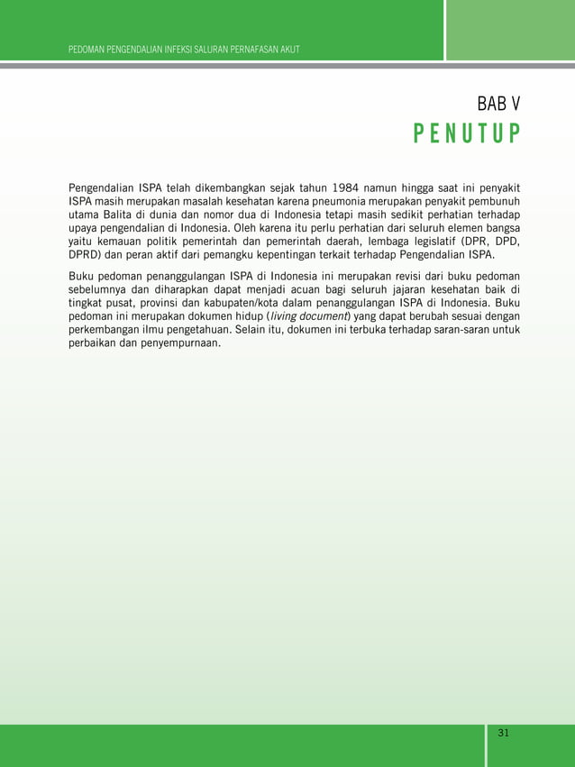 Pedoman pengendalian ispa | PDF