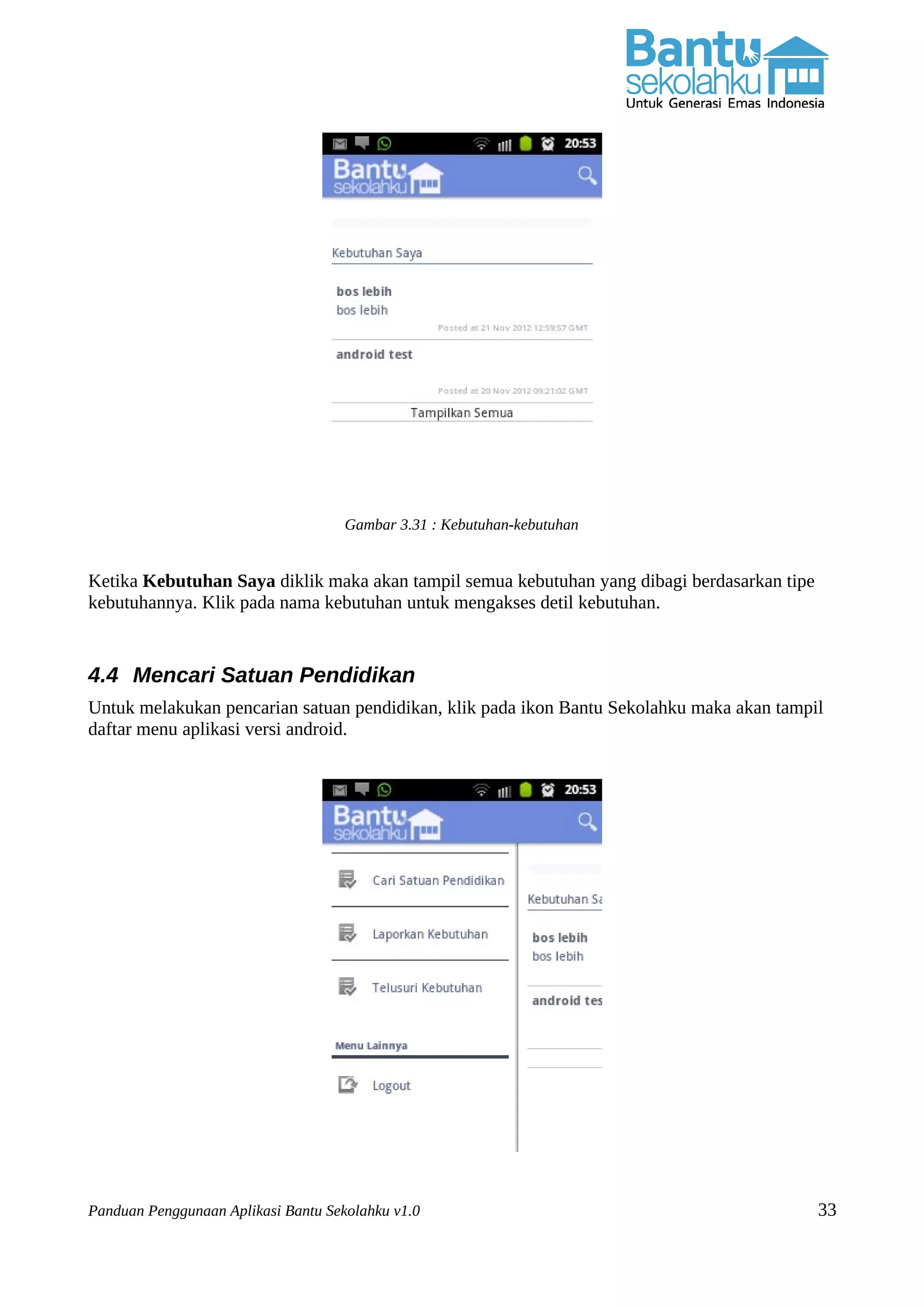 Pedoman penggunaan aplikasi untuk pengguna umum v1.0.1 | PDF