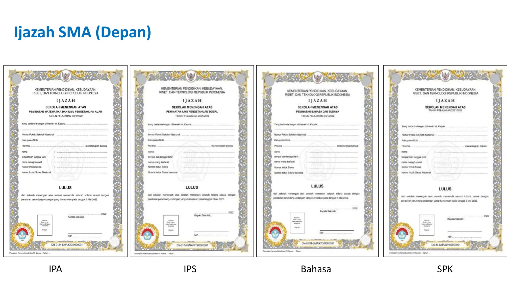 Pedoman Pengisian Ijazah Sekolah Menengah Atas 2022.pptx