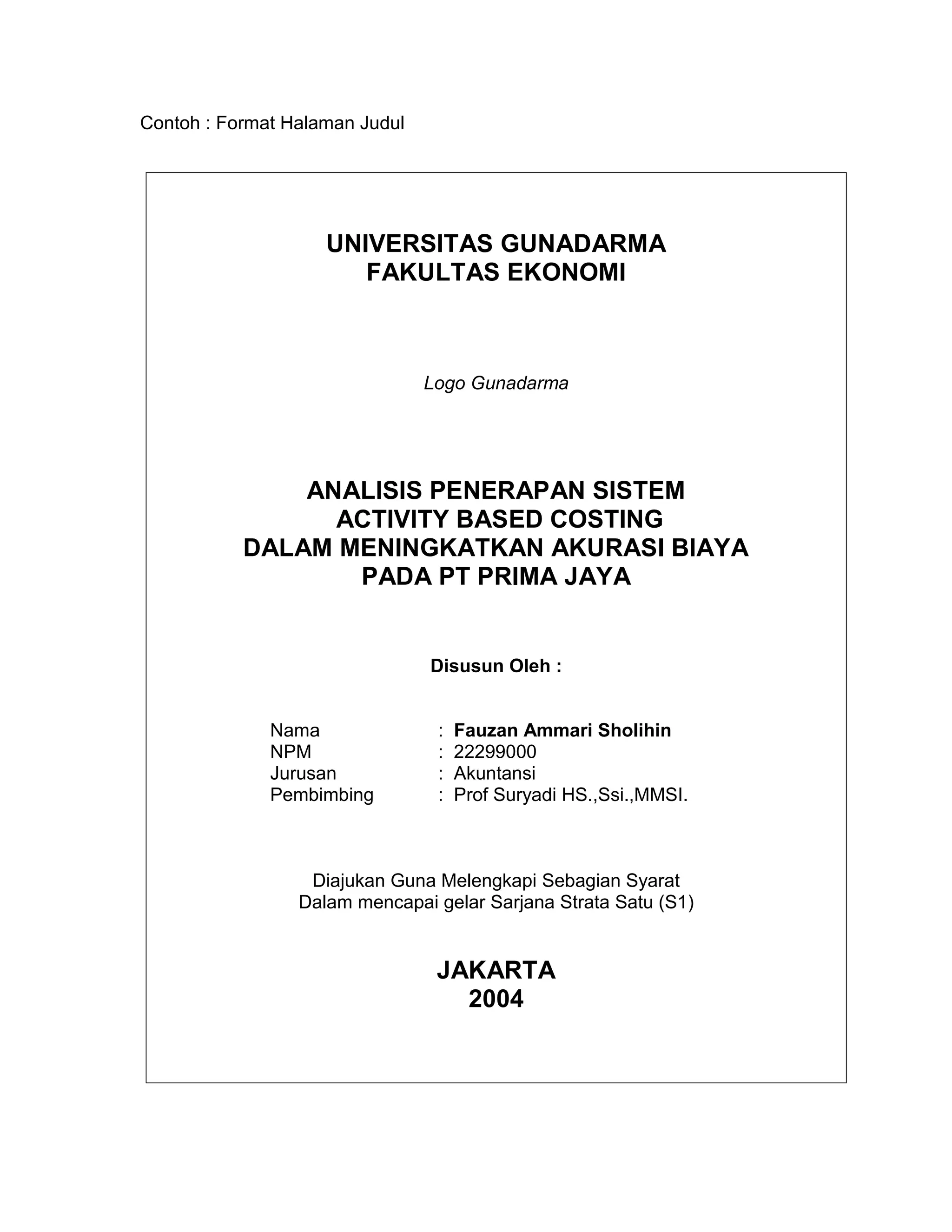 Pedoman penulisan skripsi | DOCX