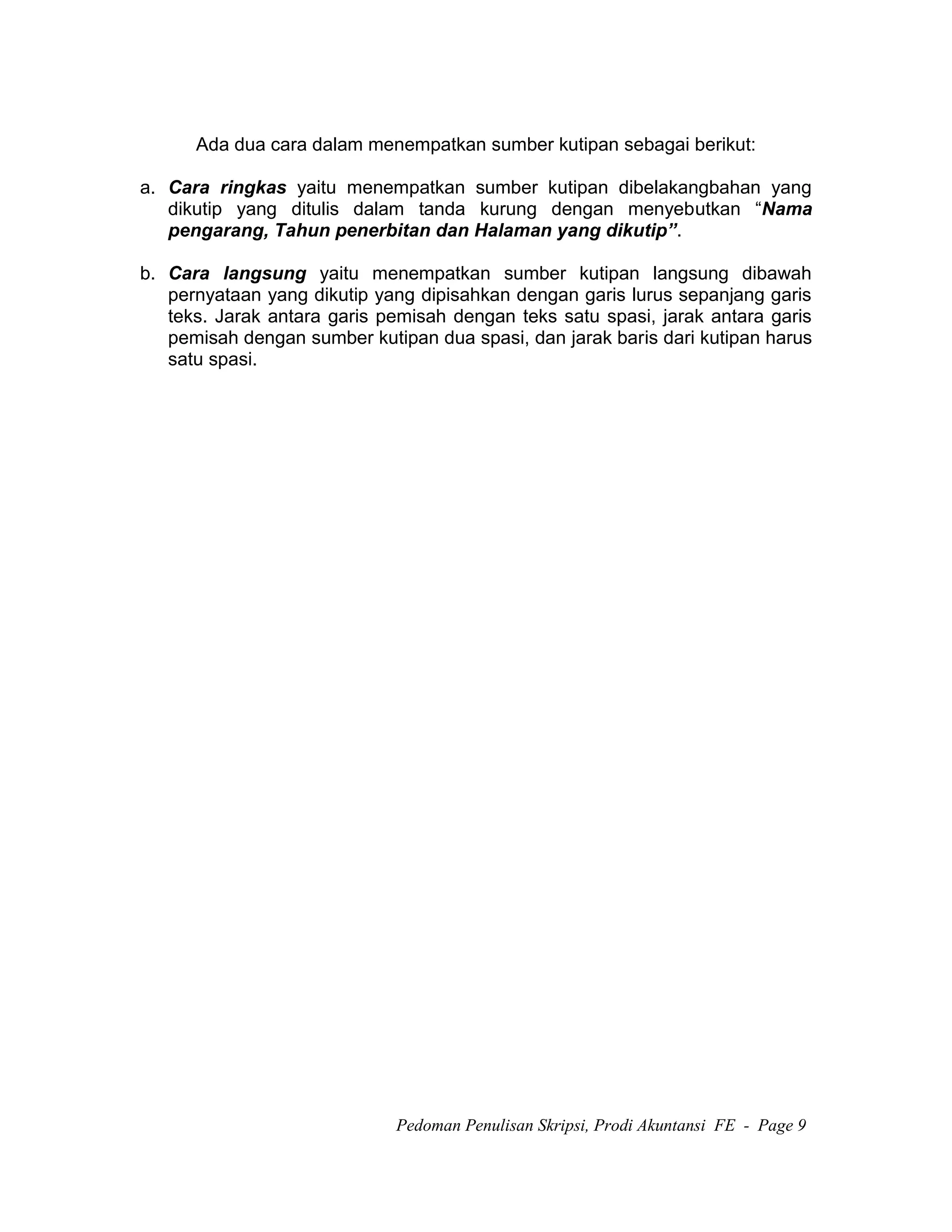 Pedoman penulisan skripsi | DOCX