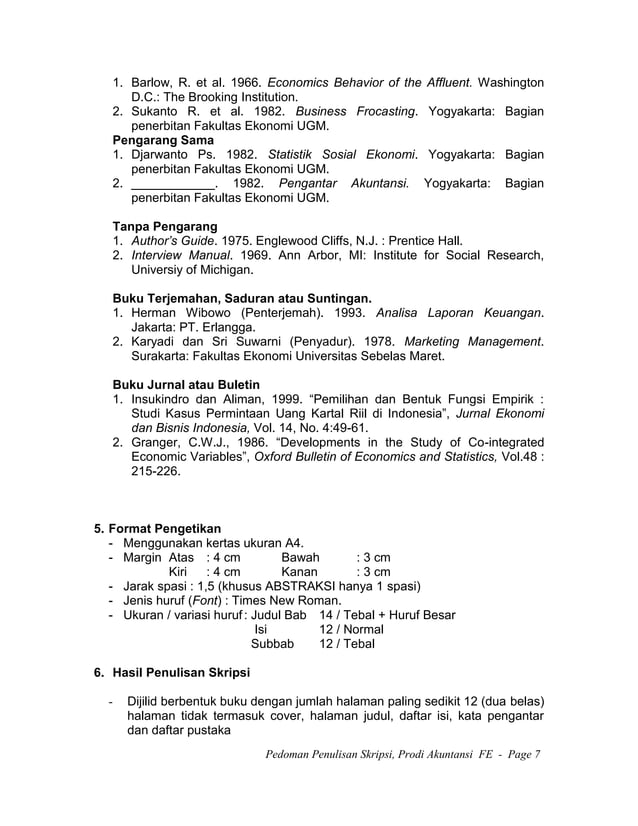 Pedoman penulisan skripsi | DOCX