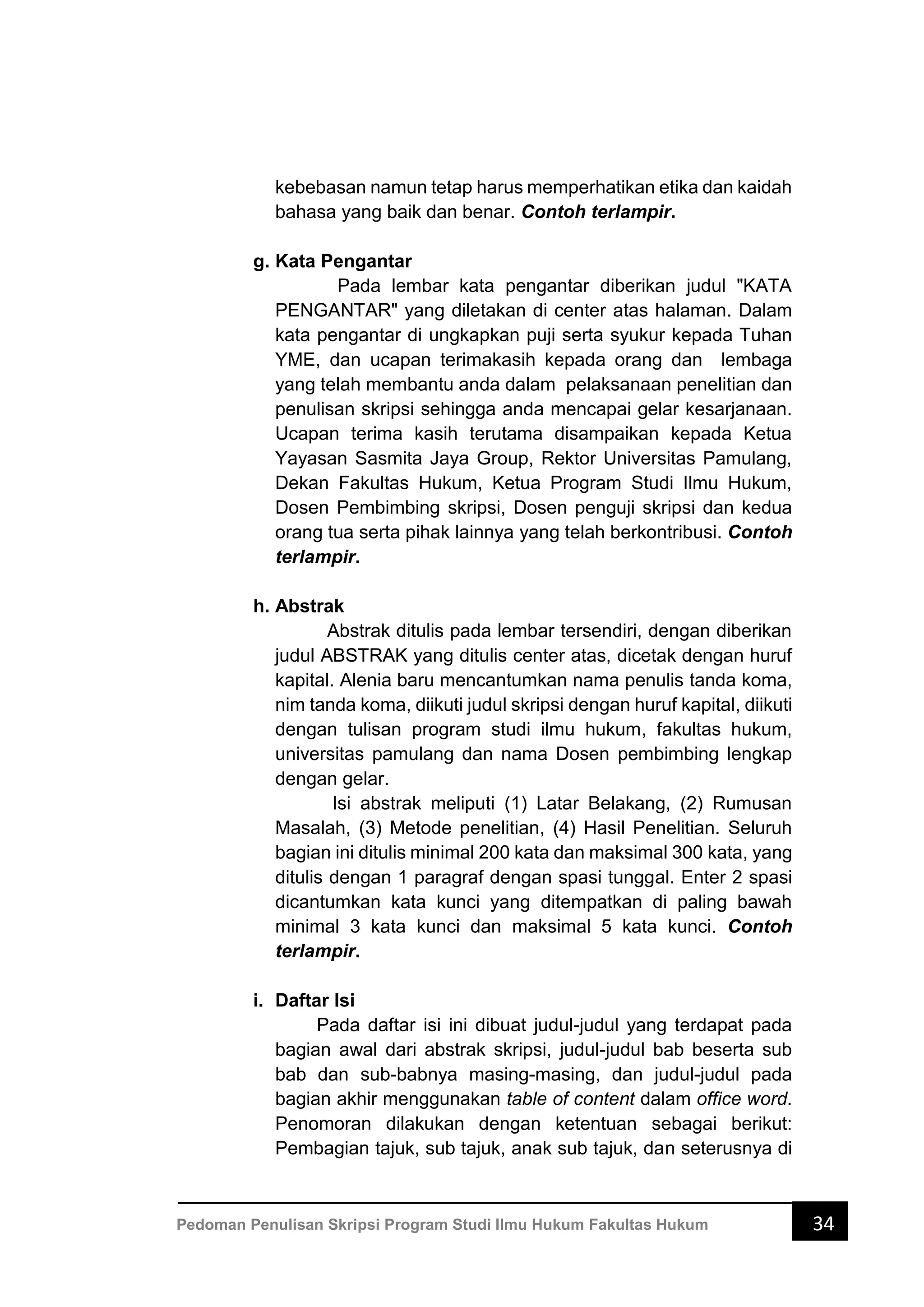 Pedoman Penyusunan Skripsi untuk pembelajaran | PDF