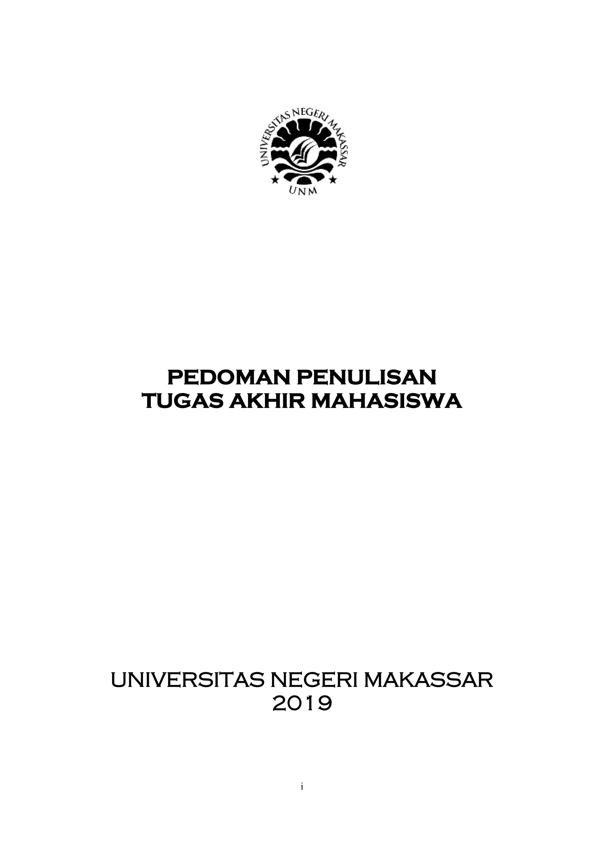 Pedoman PENULISAN TESIS DISERTASI UNM | PDF
