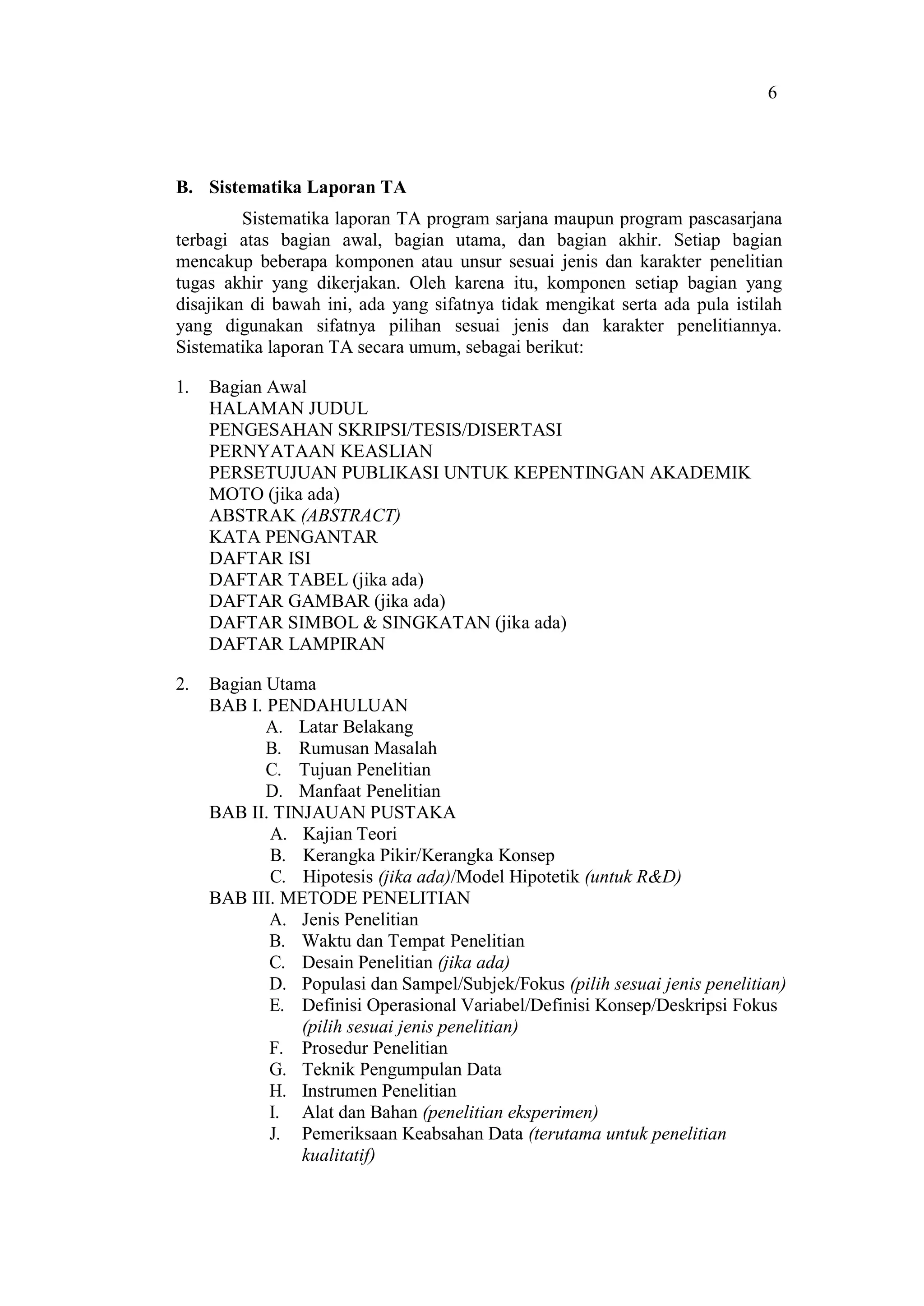 Pedoman PENULISAN TESIS DISERTASI UNM | PDF