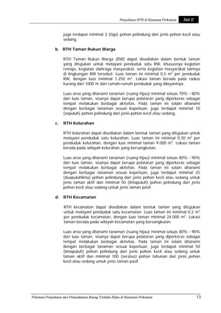Pedoman penyediaan dan pemanfaatan ruang terbuka hijau di kawasan ...