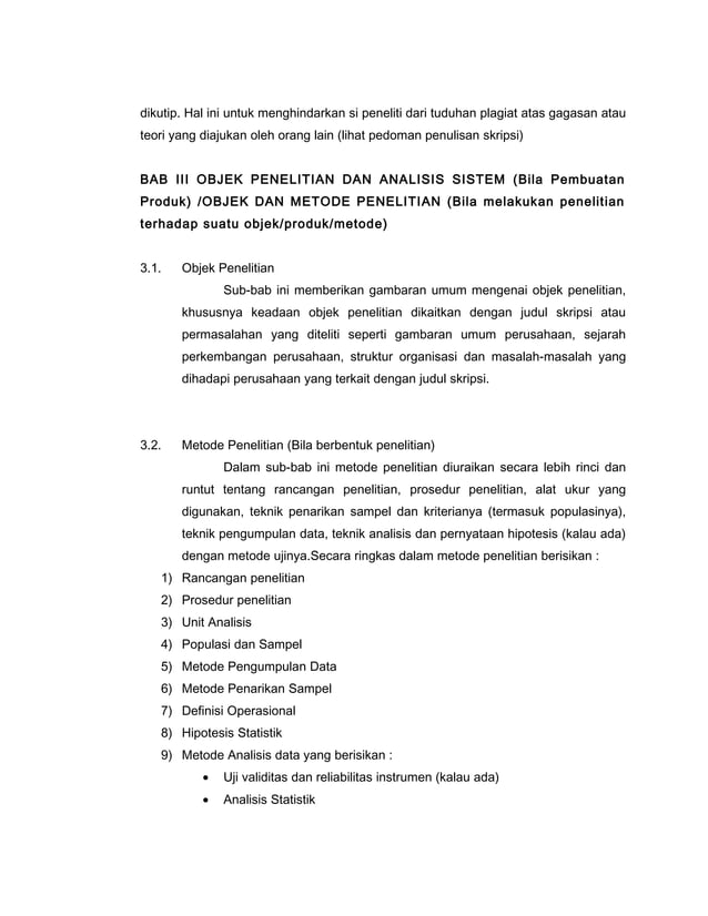 Pedoman penyusunan dan penulisan skripsi s1 final | DOC