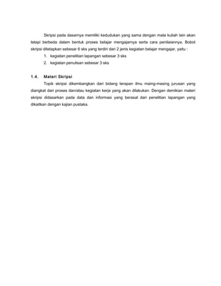 Pedoman penyusunan dan penulisan skripsi s1 final | DOC