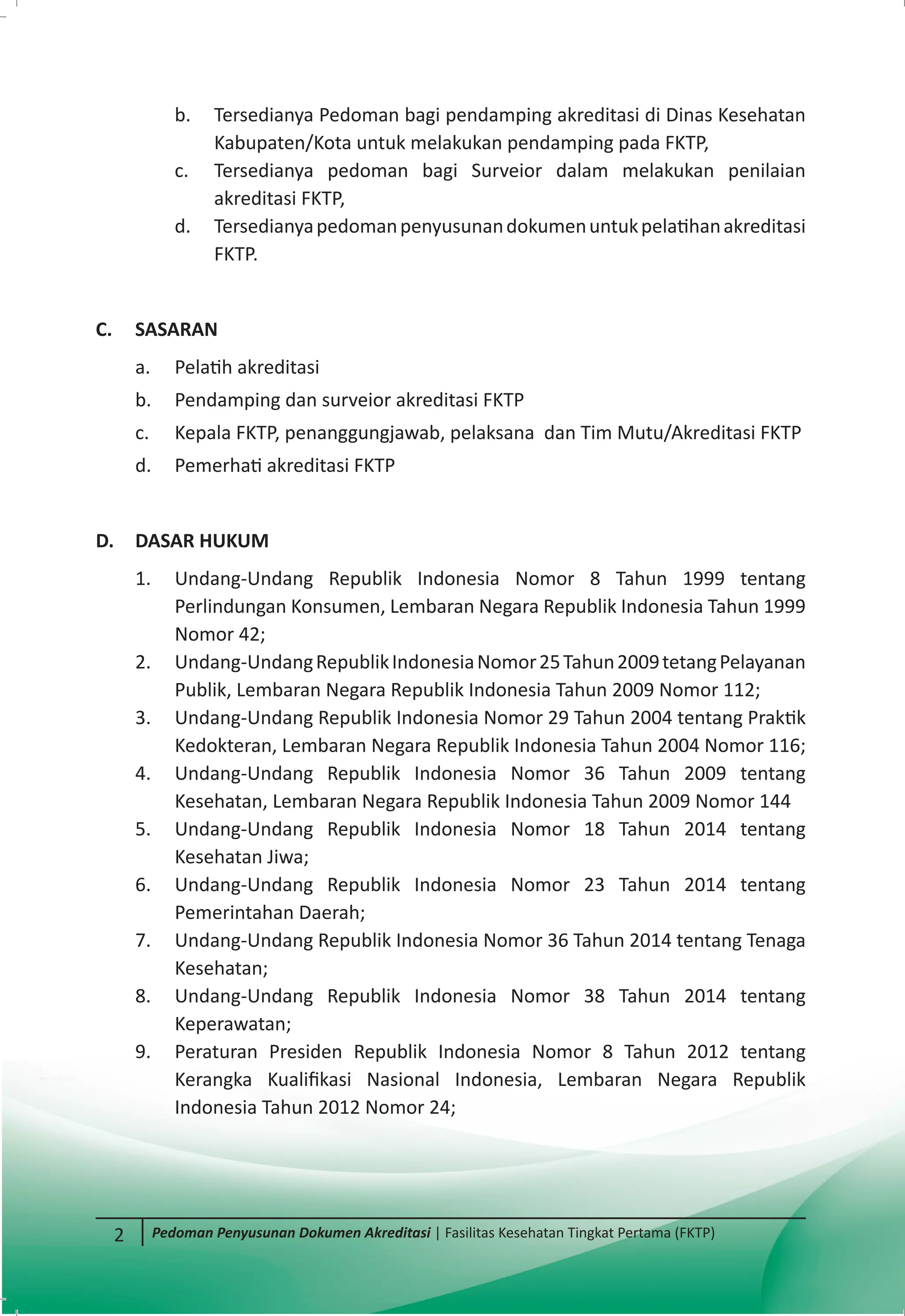 Pedoman penyusunan dokumen akreditasi | PDF