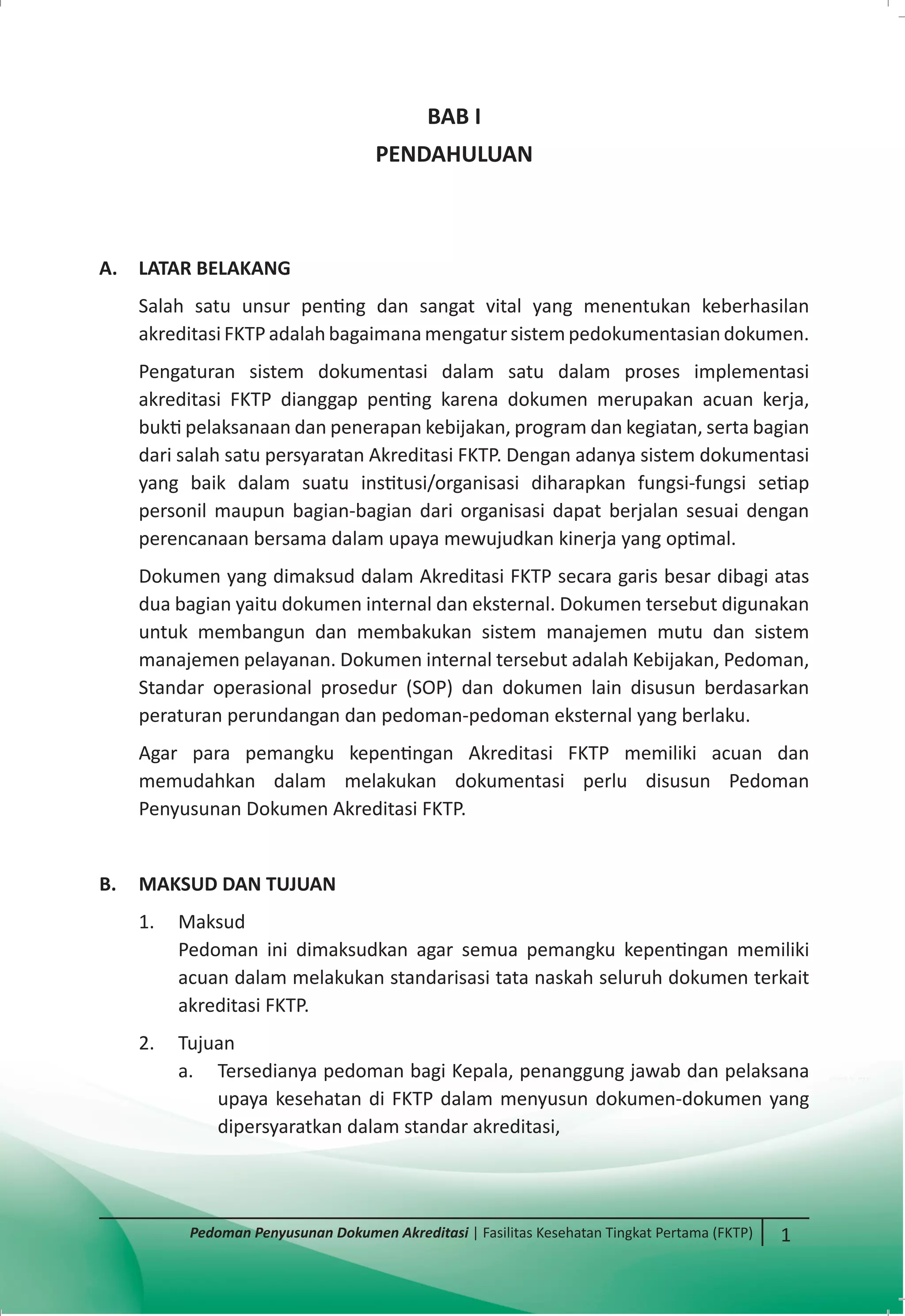 Pedoman penyusunan dokumen akreditasi | PDF