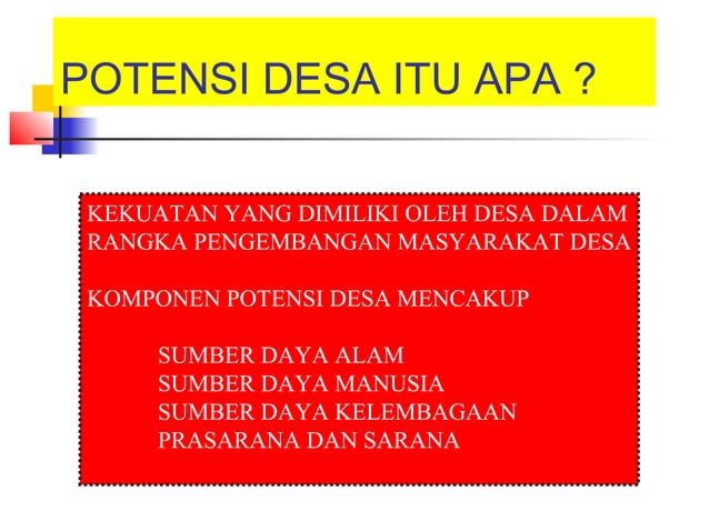 Pedoman penyusunan profil desa | PPT