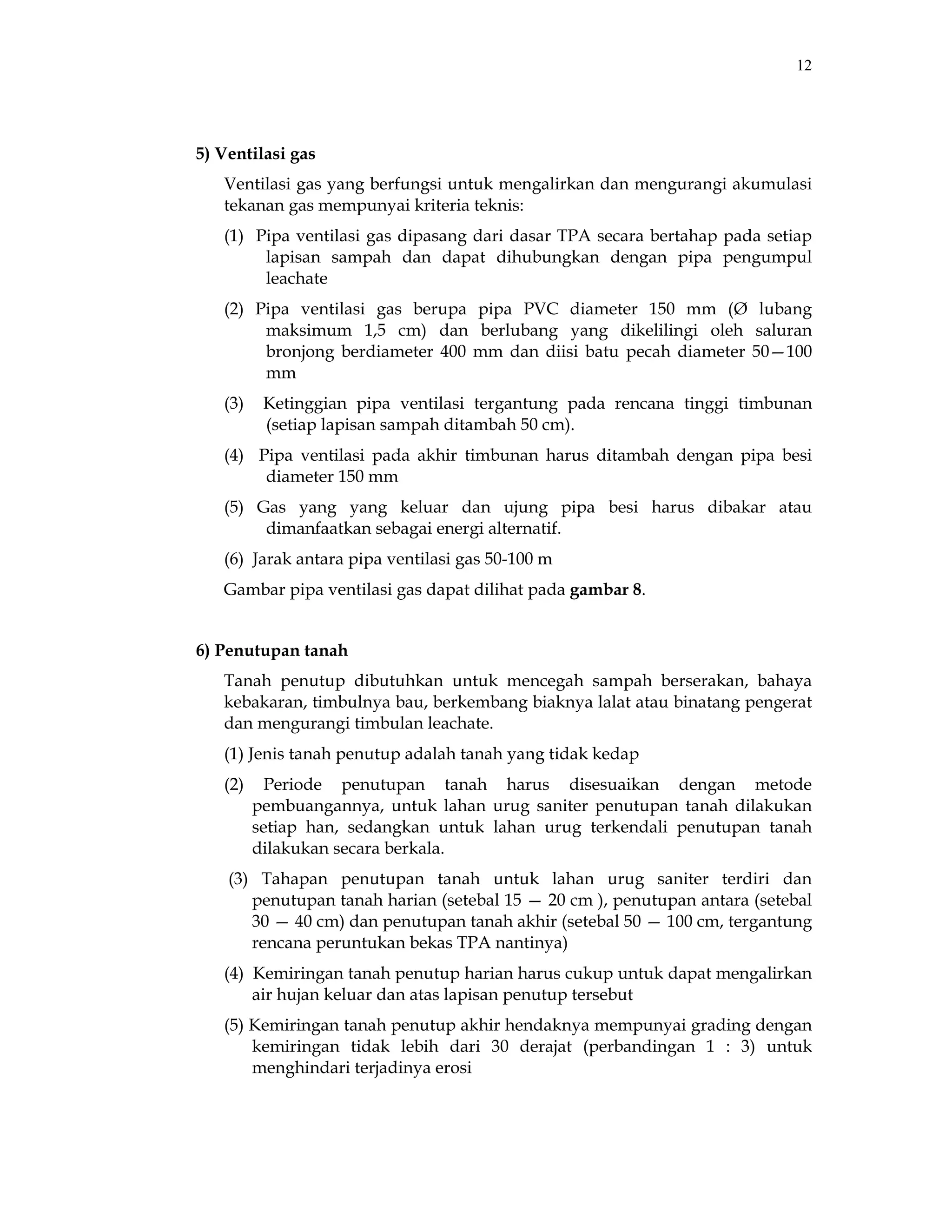 Pedoman perencanaan tpa ( metode sanitary landfill) | PDF