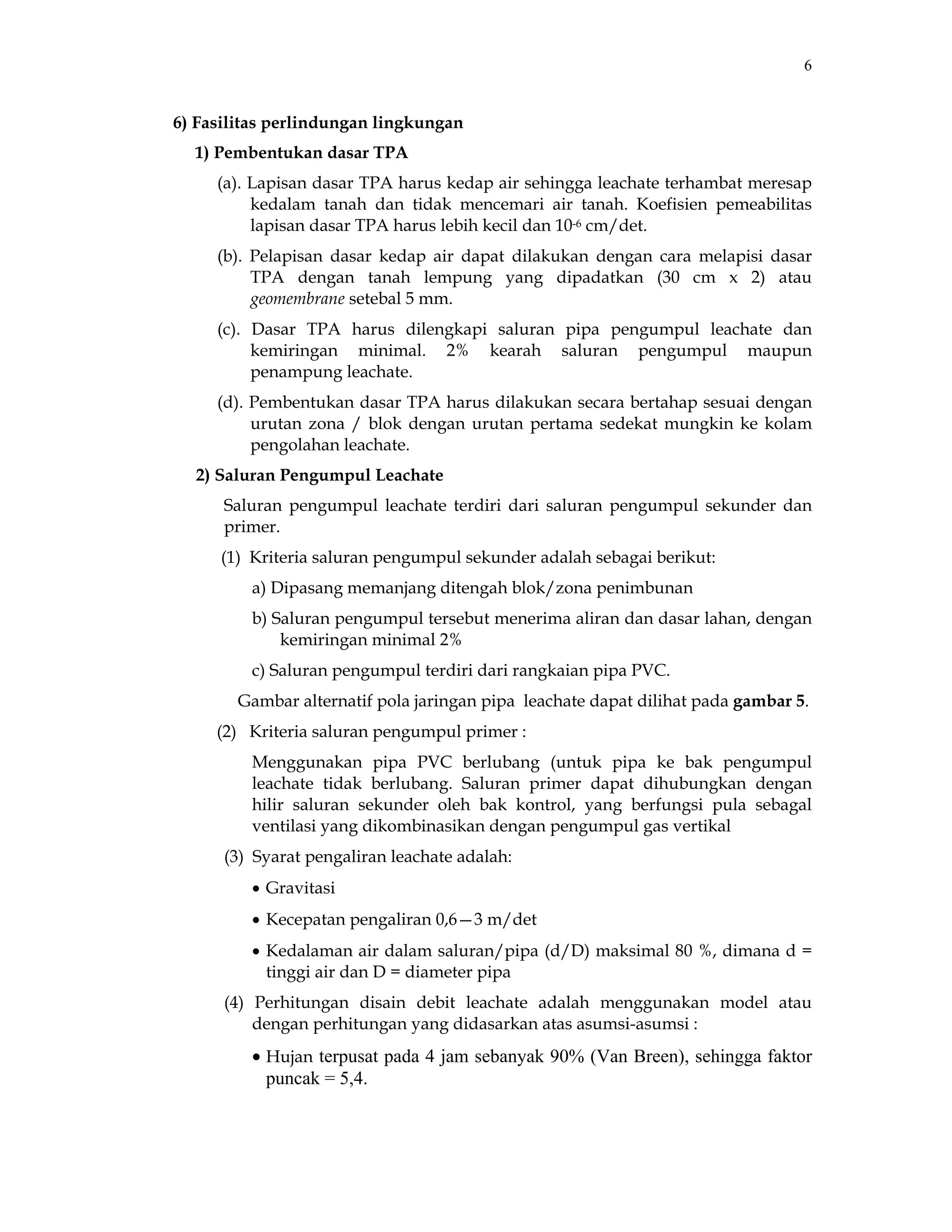 Pedoman perencanaan tpa ( metode sanitary landfill) | PDF