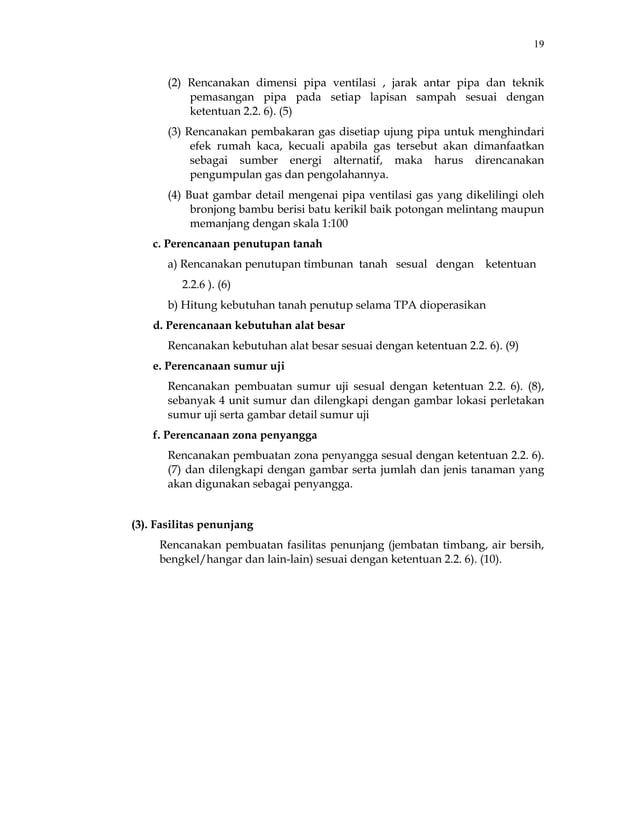 Pedoman perencanaan tpa ( metode sanitary landfill) | PDF