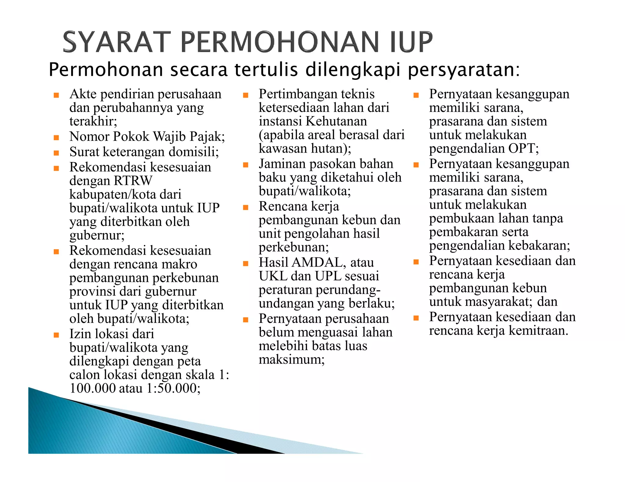 Pedoman perizinan usaha perkebunan permen no 26 thn 2007 | PDF