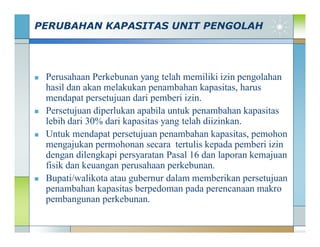 Pedoman perizinan usaha perkebunan permen no 26 thn 2007 | PDF