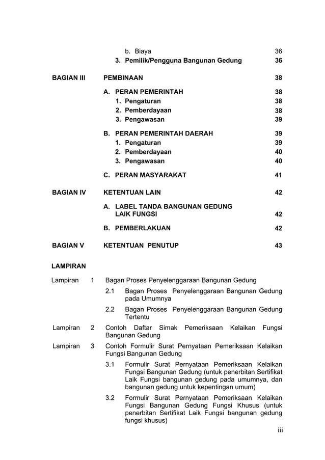 PEDOMAN SERTIFIKAT LAIK FUNGSI BANGUNAN GEDUNG | PDF