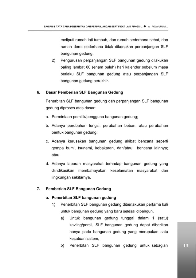 PEDOMAN SERTIFIKAT LAIK FUNGSI BANGUNAN GEDUNG | PDF