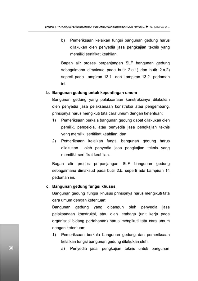 PEDOMAN SERTIFIKAT LAIK FUNGSI BANGUNAN GEDUNG | PDF