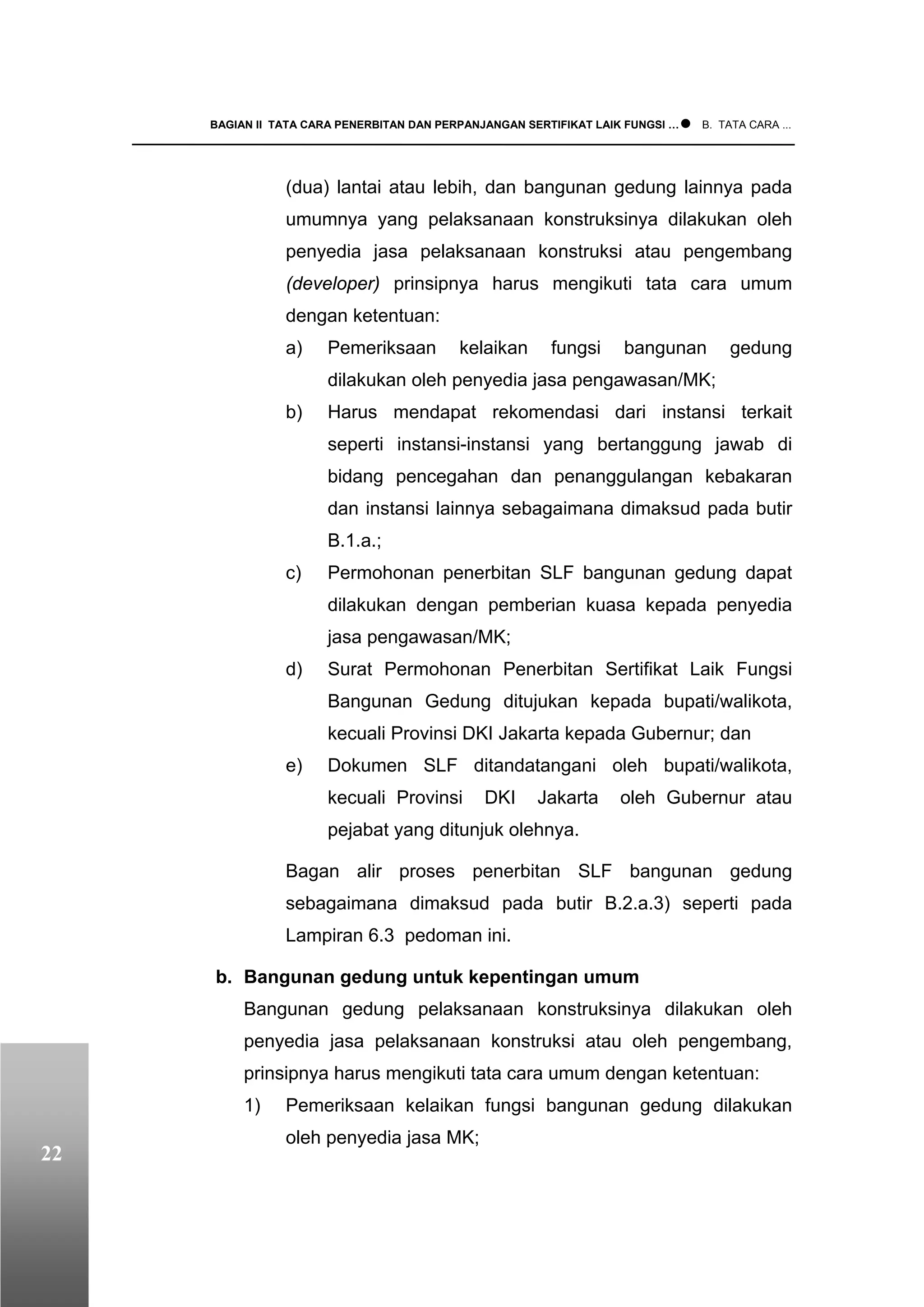 Pedoman sertifikat laik fungsi bangunan gedung | PDF