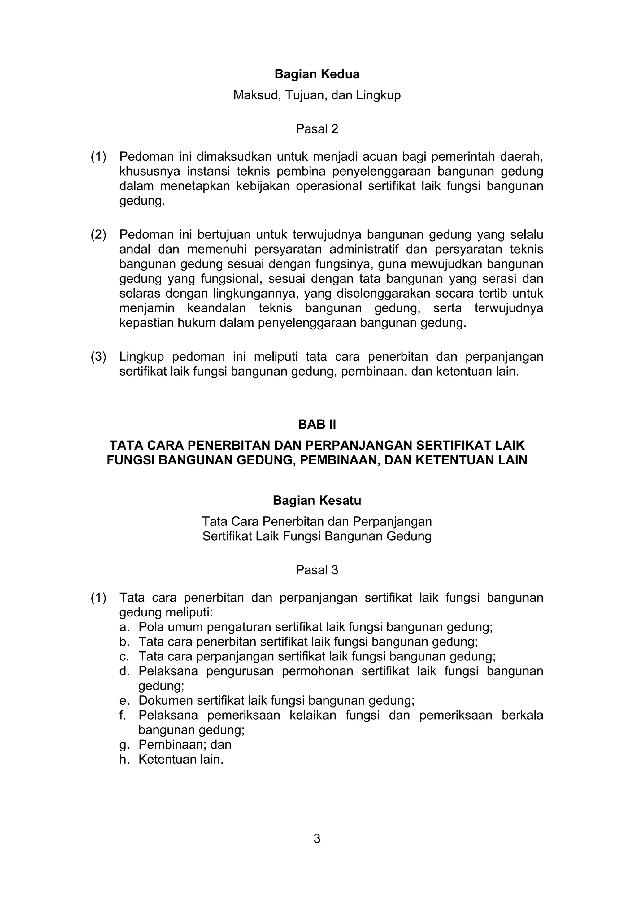 Pedoman sertifikat laik fungsi bangunan gedung | PDF