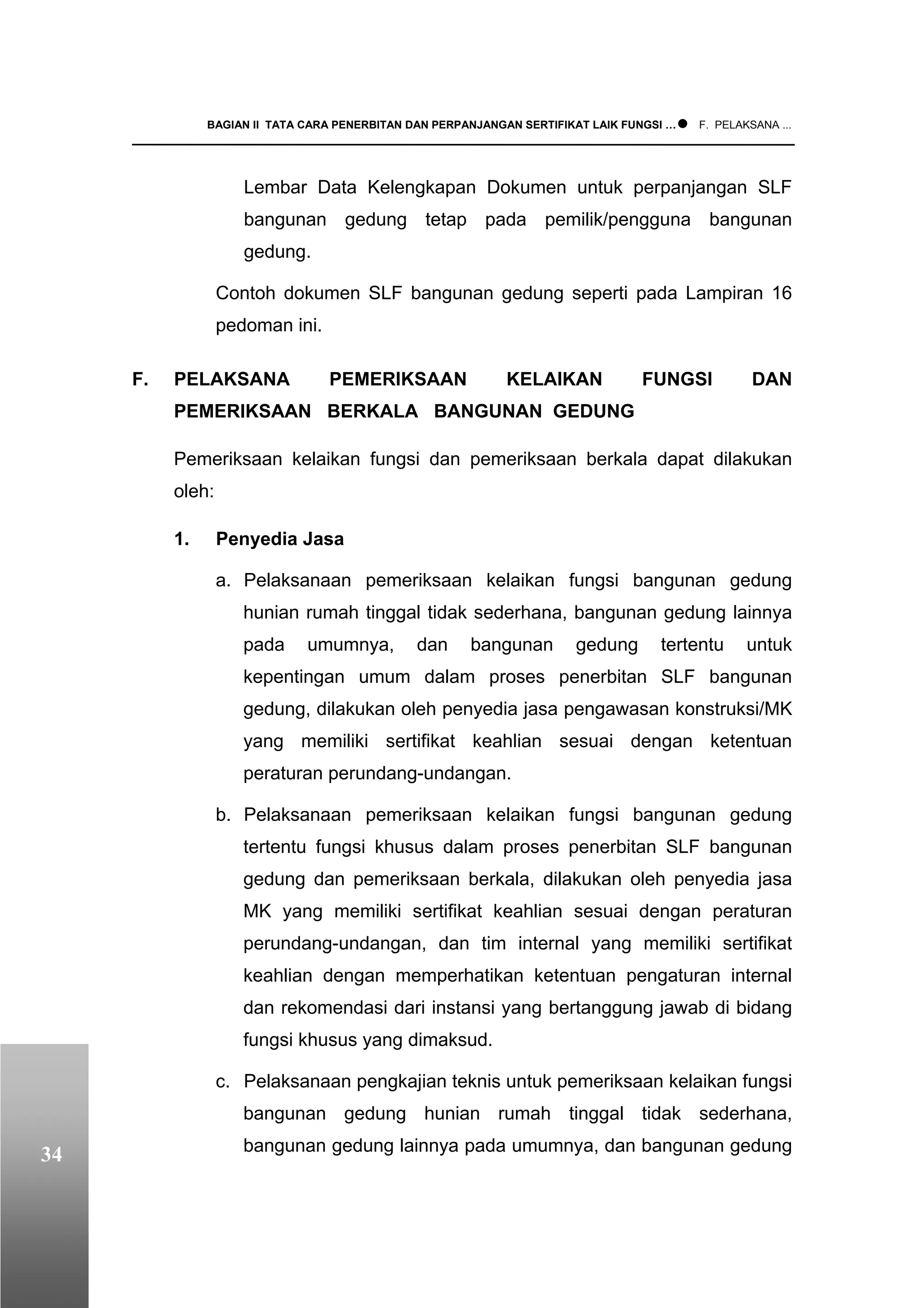 Pedoman sertifikat laik fungsi bangunan gedung | PDF