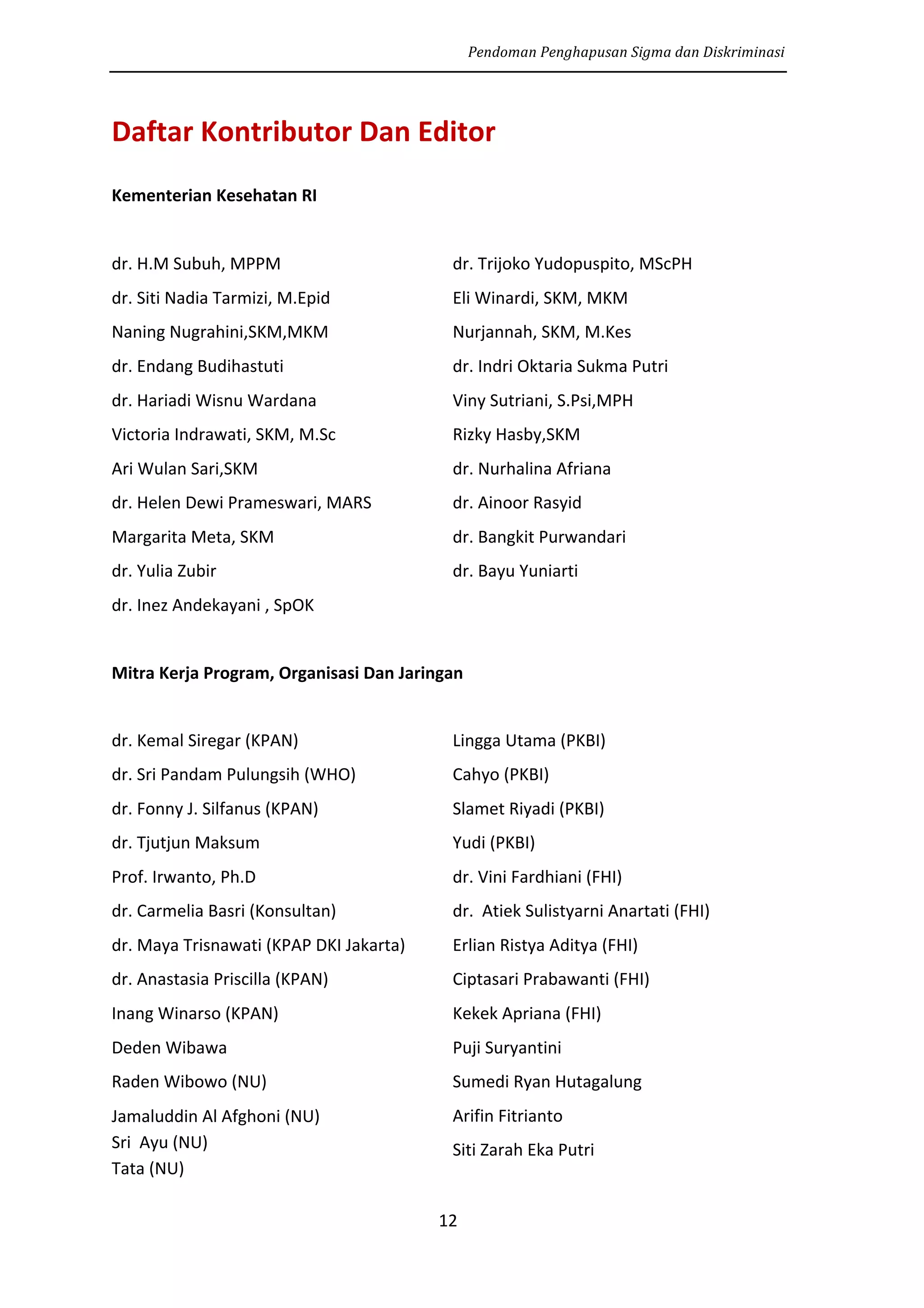 Juknis HIV: Pedoman Stigma Diskriminasi | PDF