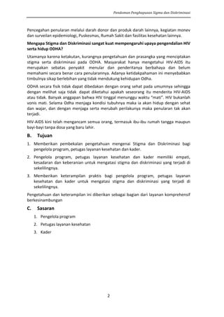 Juknis HIV: Pedoman Stigma Diskriminasi | PDF